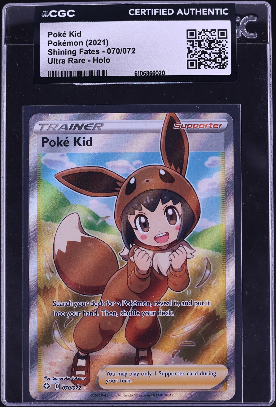 2021 Pokemon Sword & Shield Shining Fates Full Art Poke Kid #70 CGC ...