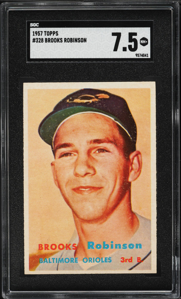 1957 Topps Brooks Robinson ROOKIE #328 SGC 7.5 NRMT+ on Fanatics Collect