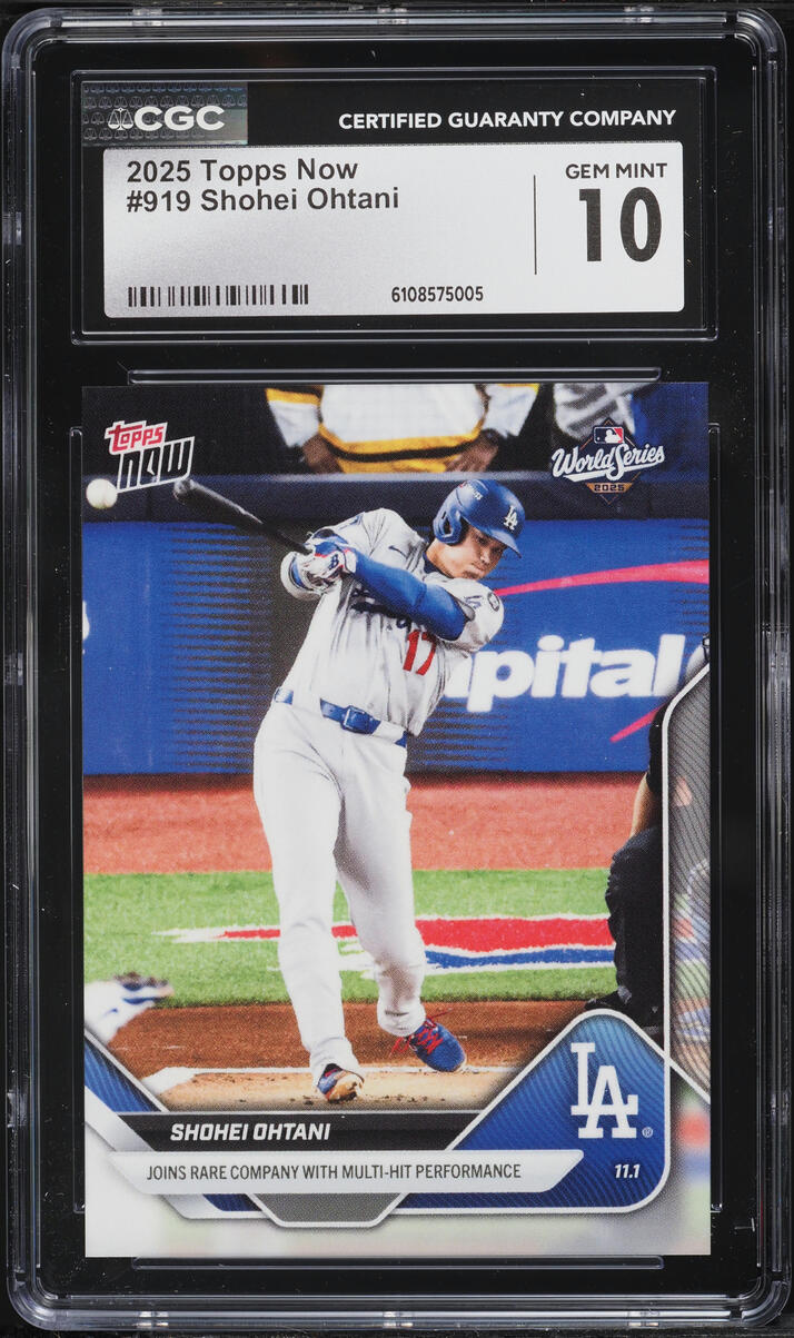 2025 Topps Now Shohei Ohtani #919 CGC 10 GEM MINT on Fanatics Collect