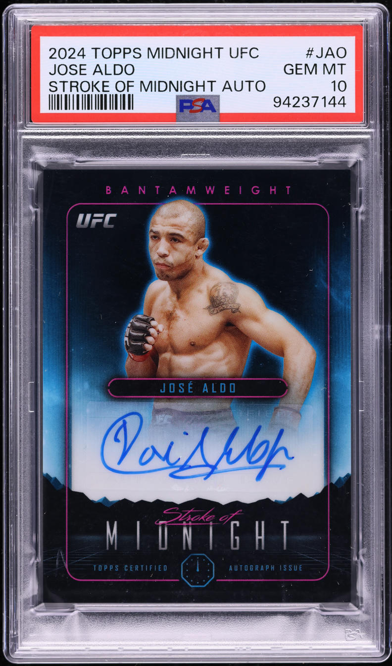 2024 Topps Midnight UFC Stroke Of Midnight Jose Aldo AUTO #JAO PSA 10 ...