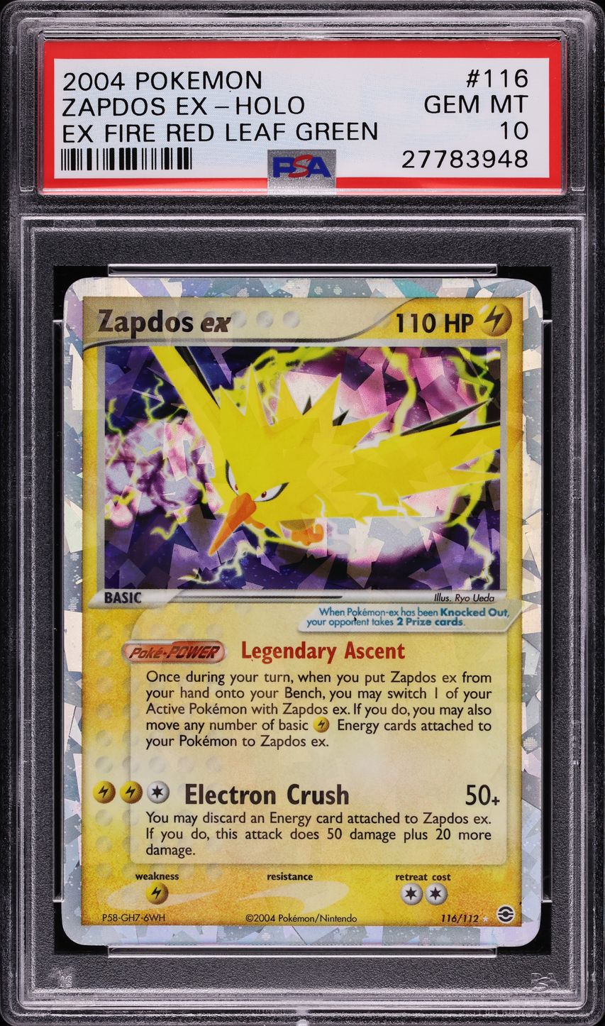 2004 Pokemon EX Fire Red & Leaf Green Holo Zapdos ex #116 PSA 10 GEM MINT on Fanatics Collect