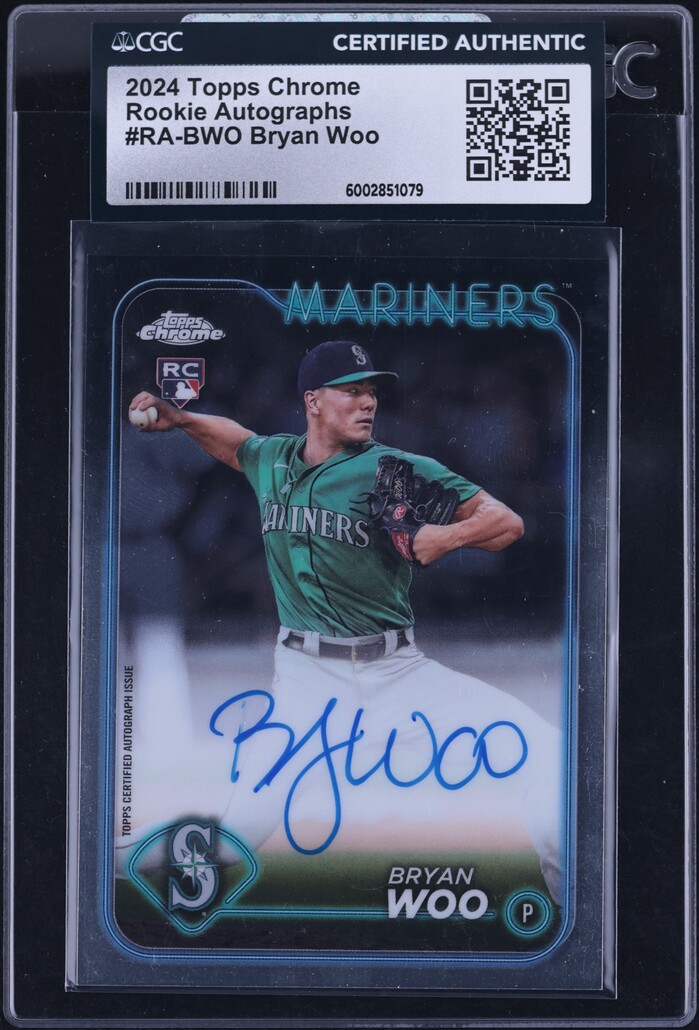 2024 Topps Chrome Bryan Woo ROOKIE AUTO #RA-BWO CGC AUTH on Fanatics ...