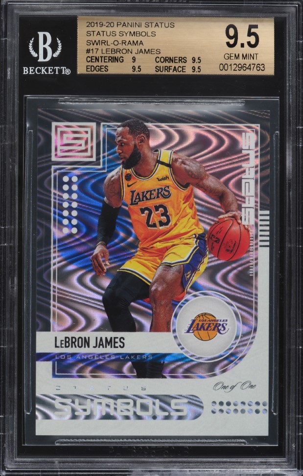 2019 Panini Status Symbols Swirl-O-Rama LeBron James 1/1 #17 BGS 9.5 ...