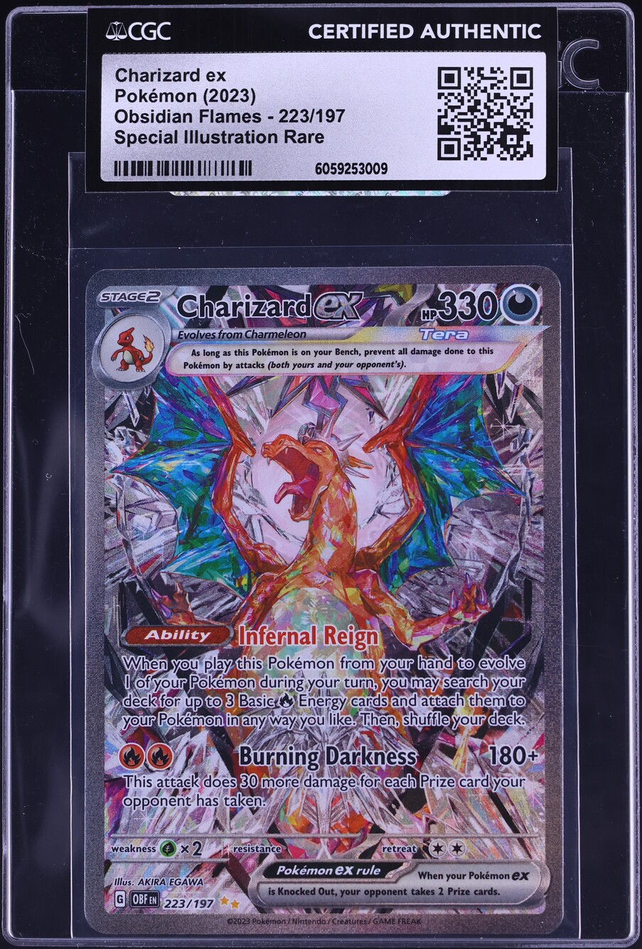 2023 Pokemon SV Obsidian Flames SIR Charizard ex #223 CGC AUTH on ...