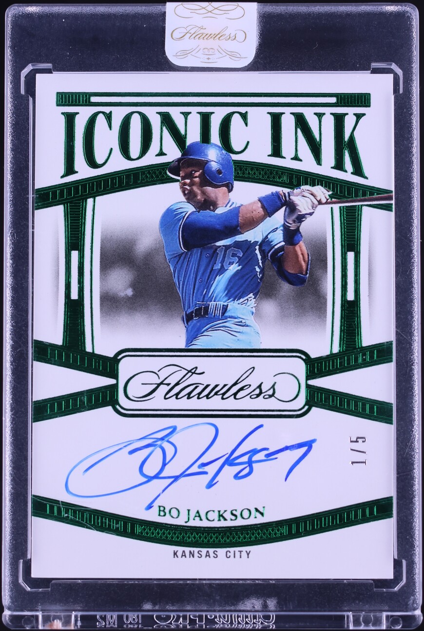 2024 Panini Flawless Iconic Ink Emerald Bo Jackson AUTO 1/5 #II-BJ on ...
