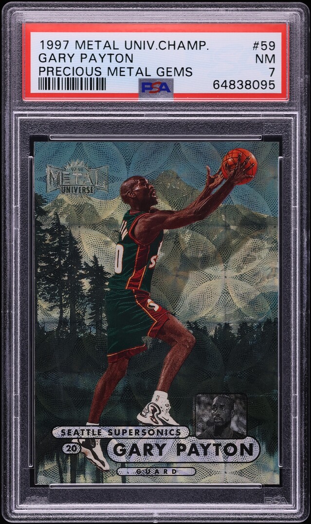 1997 Metal Universe Championship Precious Metal Gems PMG Gary Payton ...