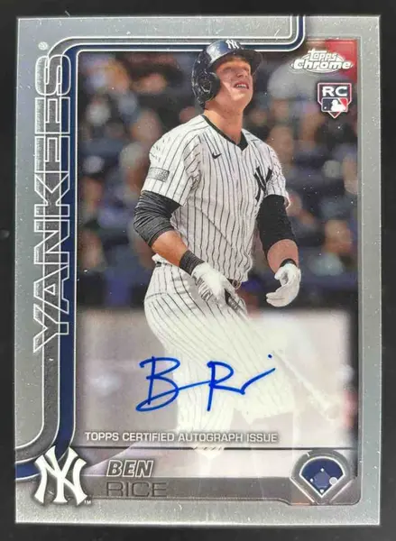 2025 Topps Chrome Rookie Autographs #RA-BR Ben Rice RC Auto on Fanatics ...