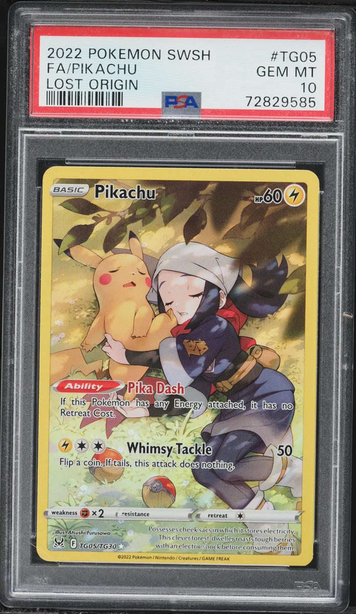 2022 Pokemon Sword & Shield Lost Origin CHR Pikachu #TG05 PSA 10 GEM ...