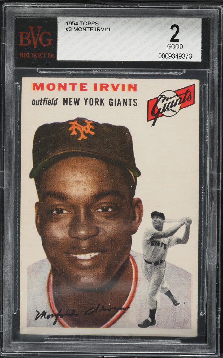 1954 Topps Monte Irvin #3 BVG 2 GD on Fanatics Collect