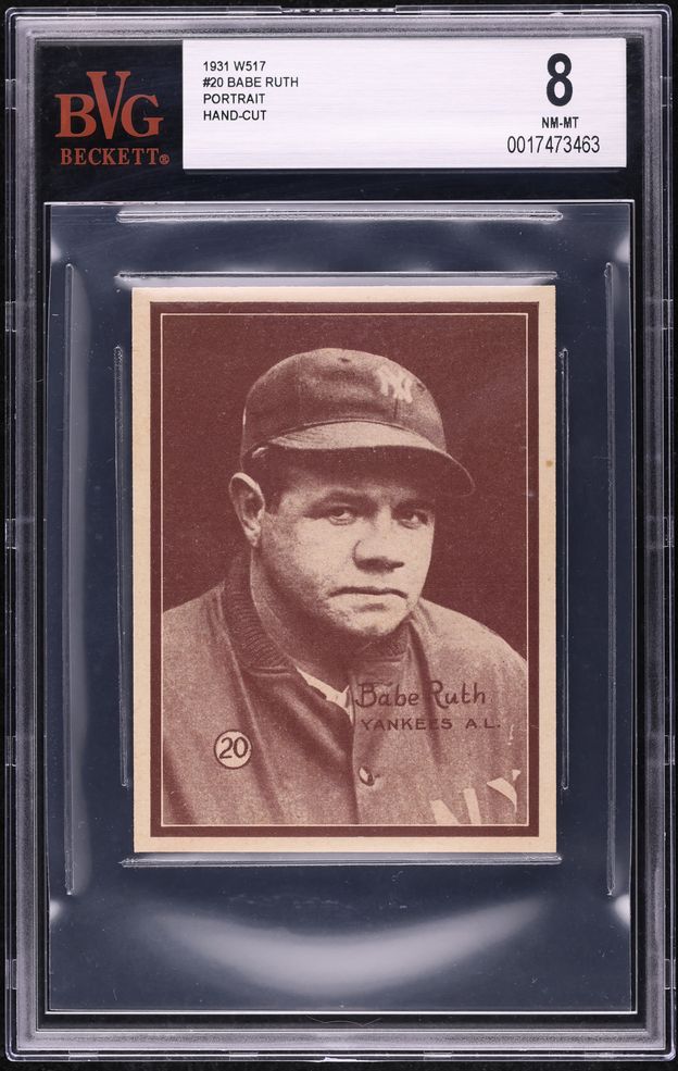 1931 W517 Babe Ruth PORTRAIT #20 BVG 8 NM-MT on Fanatics Collect