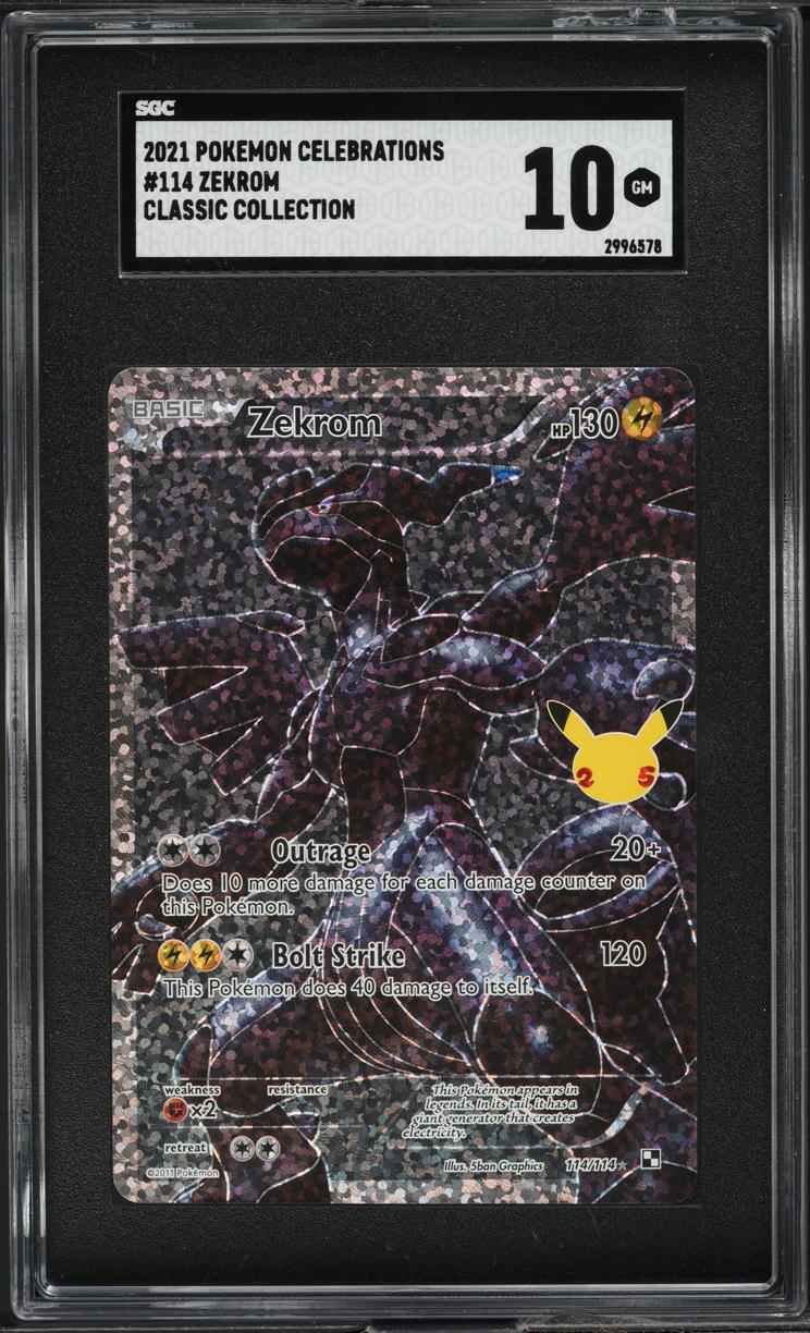 2021 Pokemon SWSH Celebrations Classic Collection Zekrom #114 SGC 10 ...