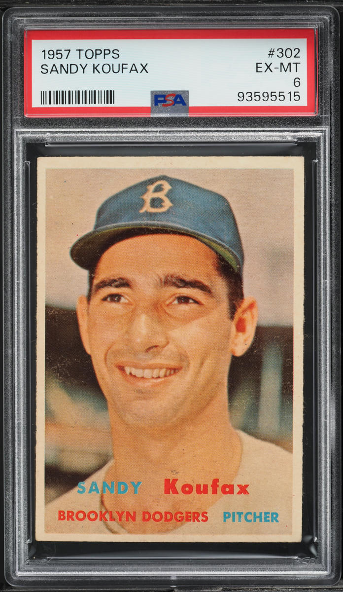 1957 Topps Sandy Koufax #302 PSA 6 EXMT on Fanatics Collect