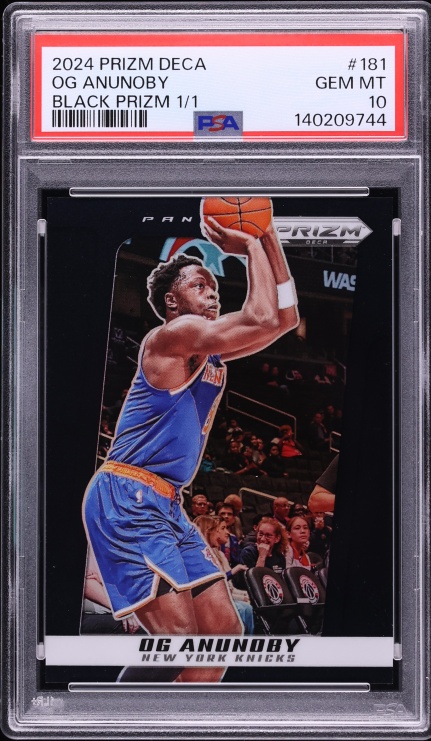 2024 Panini Prizm Deca Black OG Anunoby 1/1 #181 PSA 10 GEM MINT on ...