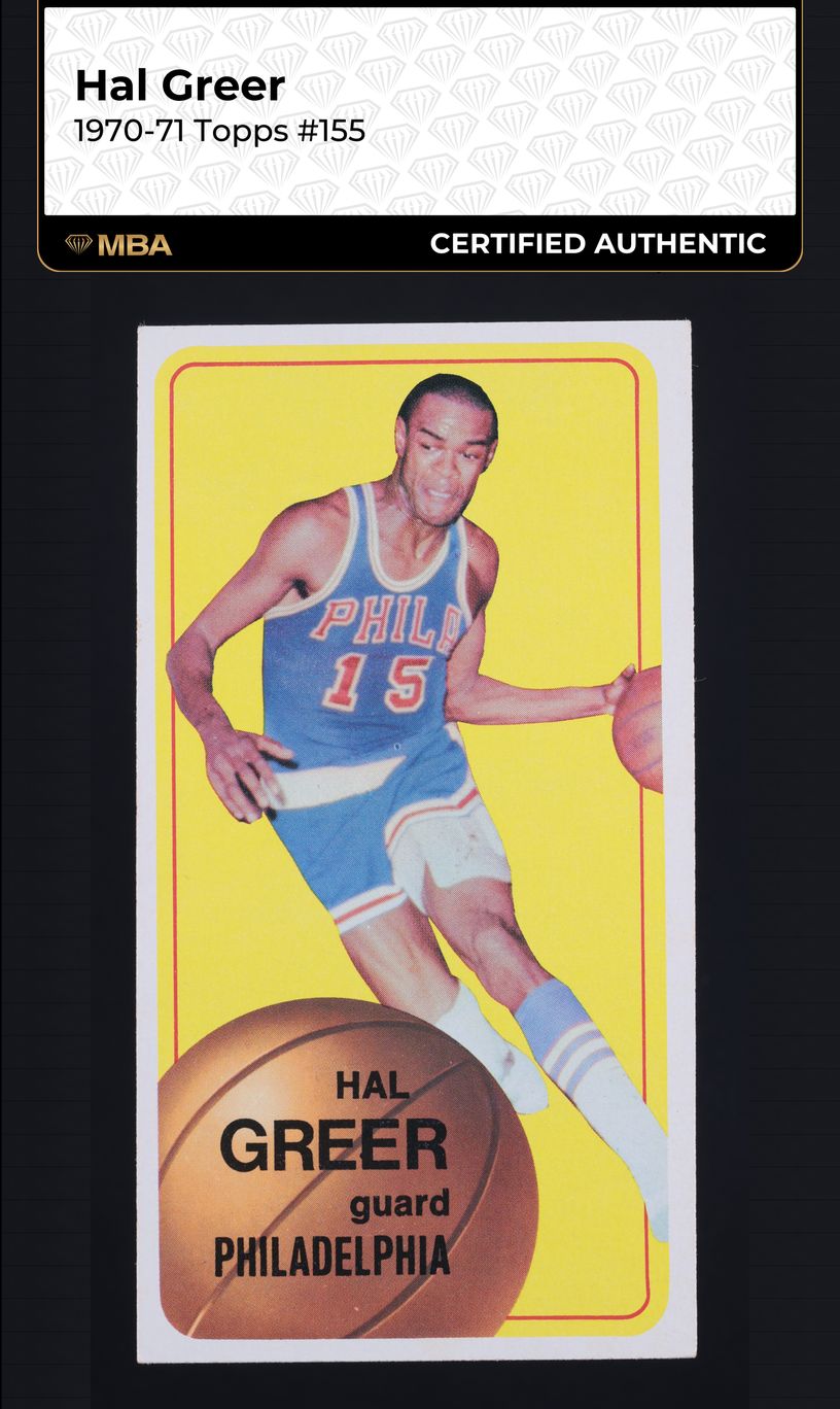 1970 Topps Basketball Hal Greer #155 MBA AUTH on Fanatics Collect