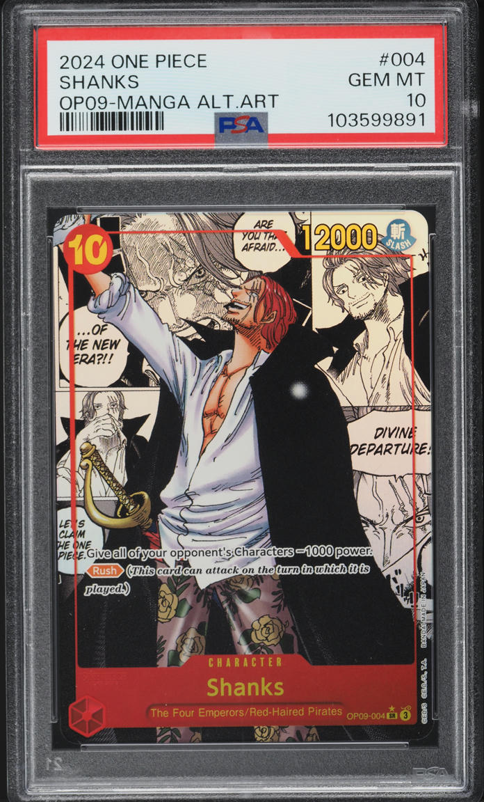2024 One Piece Emperors In the New World Manga Alternate Art Shanks #4 ...