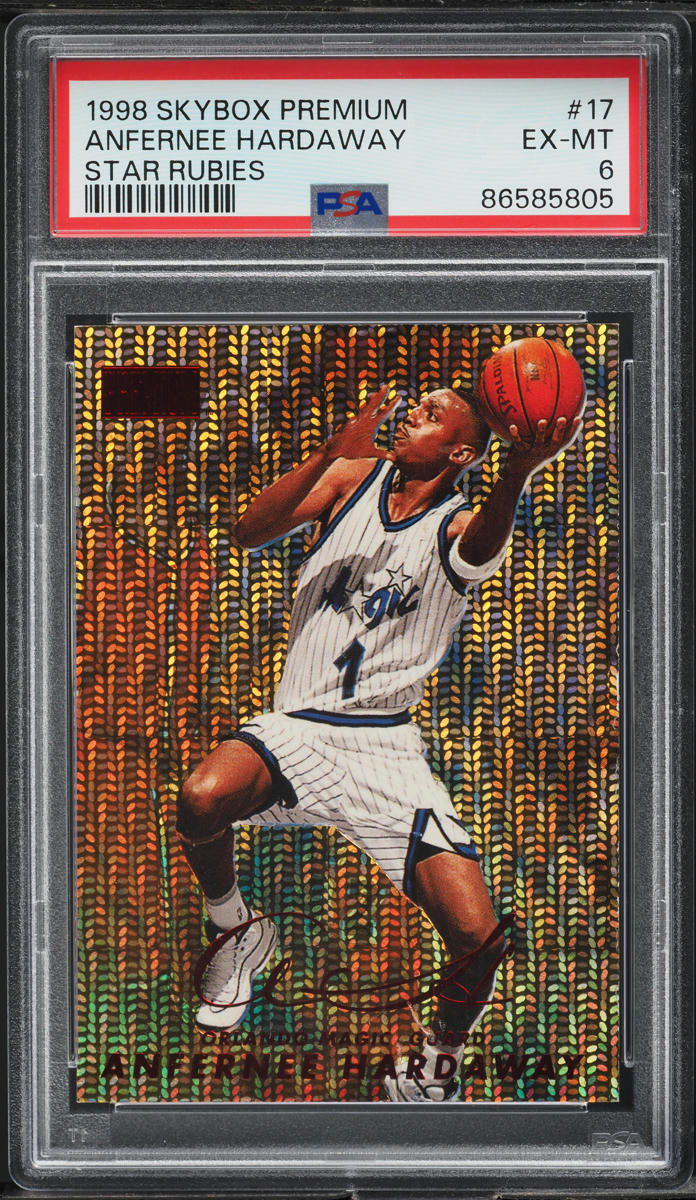1998 Skybox Premium Star Rubies Anfernee Hardaway /50 #17 PSA 6 EXMT on Fanatics Collect