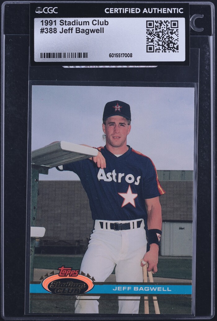1991 Stadium Club Jeff Bagwell ROOKIE #388 CGC AUTH on Fanatics Collect