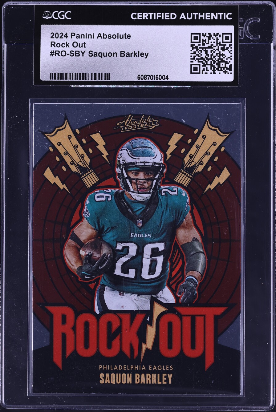2024 Absolute Rock Out Saquon Barkley #RO-SBY CGC AUTH on Fanatics Collect