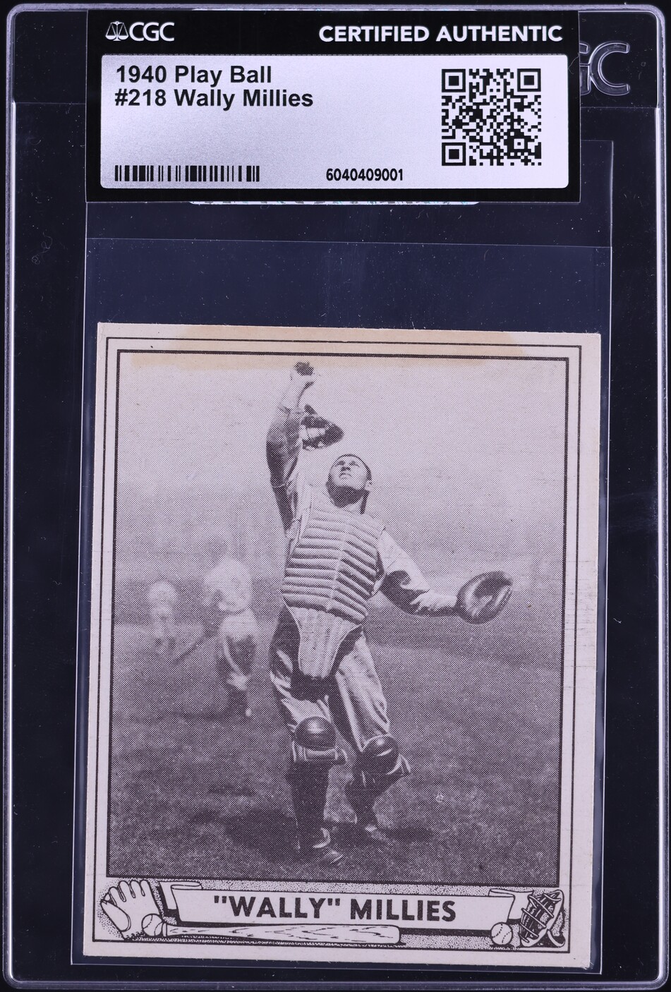 1940 Play Ball Wally Millies #218 CGC AUTH on Fanatics Collect