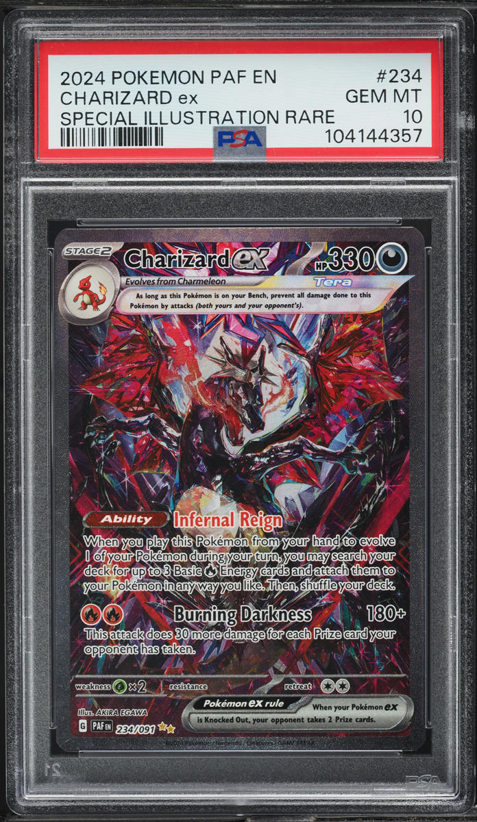 2024 Pokemon SV Paldean Fates SIR Charizard ex #234 PSA 10 GEM MINT on ...
