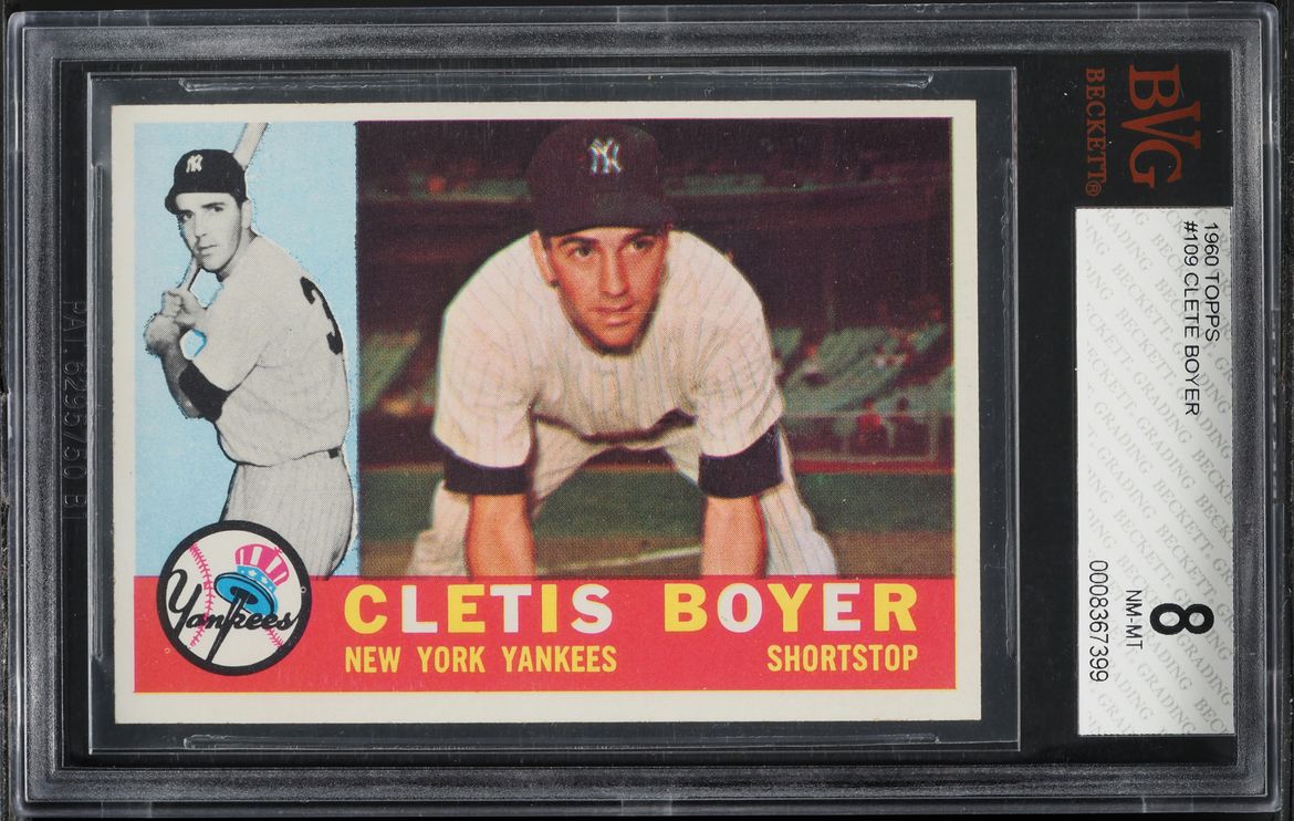 1960 Topps Clete Boyer #109 BVG 8 NM-MT on Fanatics Collect