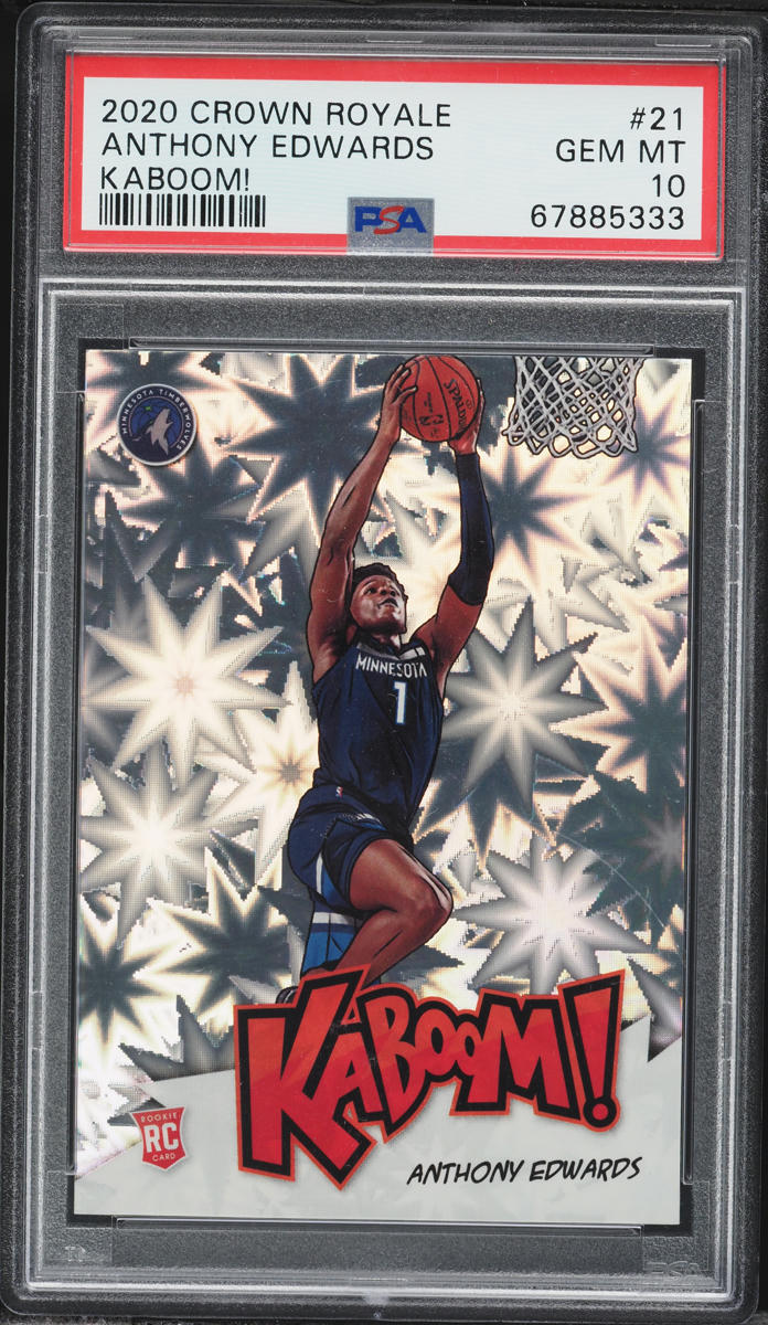 2020 Crown Royale Kaboom! Anthony Edwards ROOKIE #21 PSA 10 GEM MINT on ...