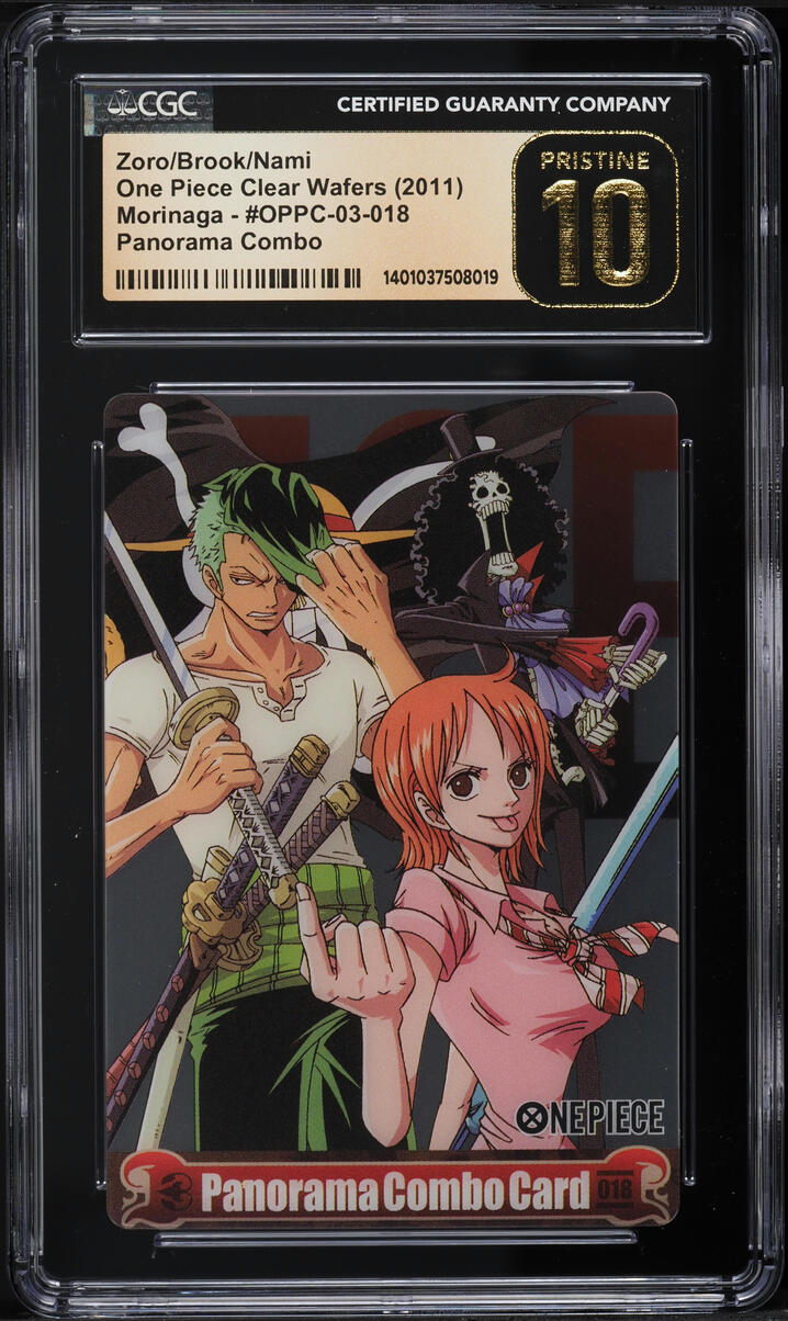 2011 One Piece Morinaga Clear Wafers Panorama Combo Zoro Brook Nami CGC ...