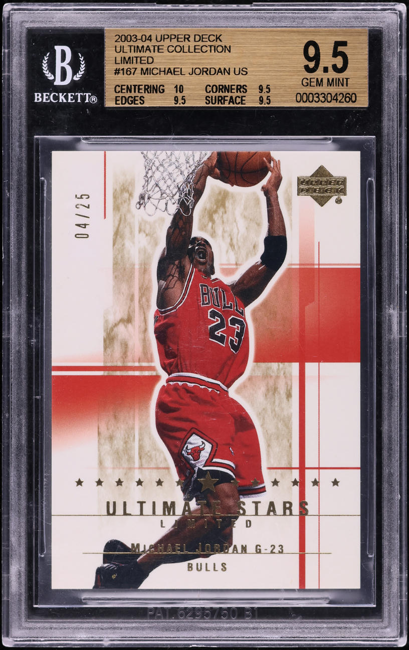 2003 Ultimate Collection Limited Michael Jordan /25 #167 BGS 9.5 GEM ...