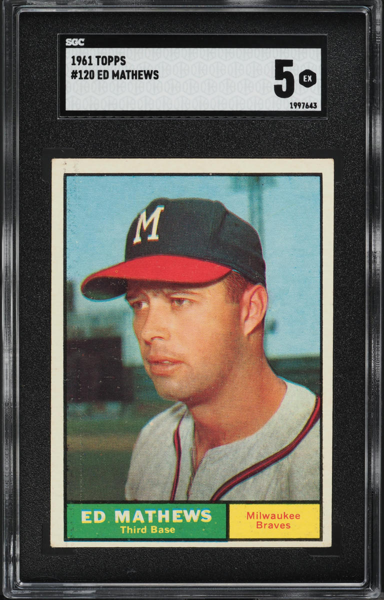 1961 Topps Eddie Mathews #120 SGC 5 EX on Fanatics Collect