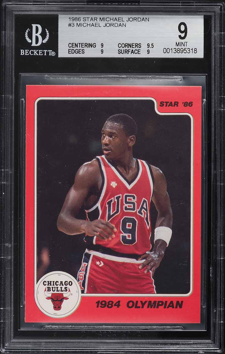 1986 Star MJ Michael Jordan ROOKIE #3 BGS 9 MINT on Fanatics Collect