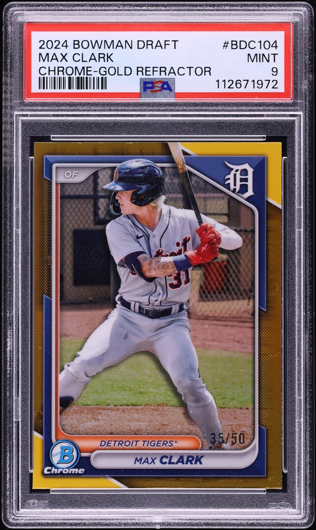 2024 Bowman Chrome Draft Gold Refractor Max Clark PROSPECT /50 #BDC104 ...