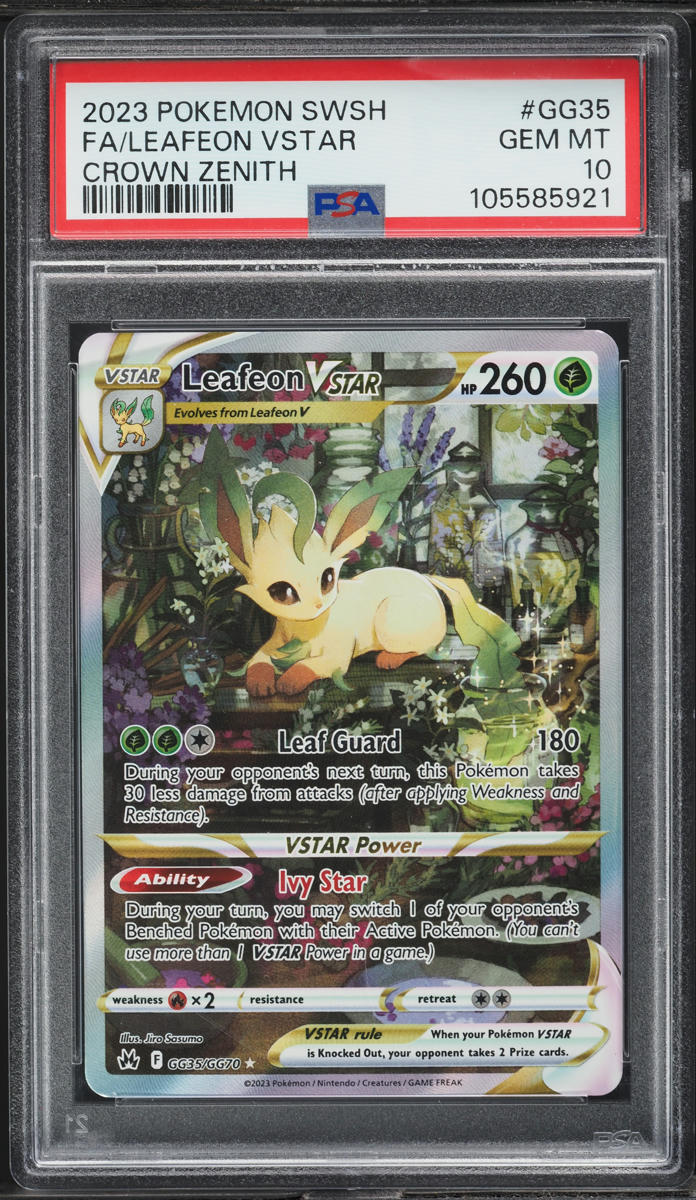 2023 Pokemon Sword & Shield Crown Zenith Alt Art Leafeon VSTAR #GG35 ...