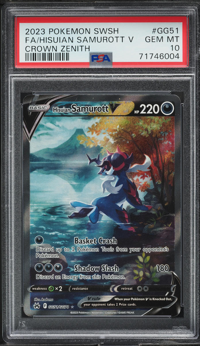 2023 Pokemon Sword & Shield Crown Zenith Full Art Hisuian Samurott V ...