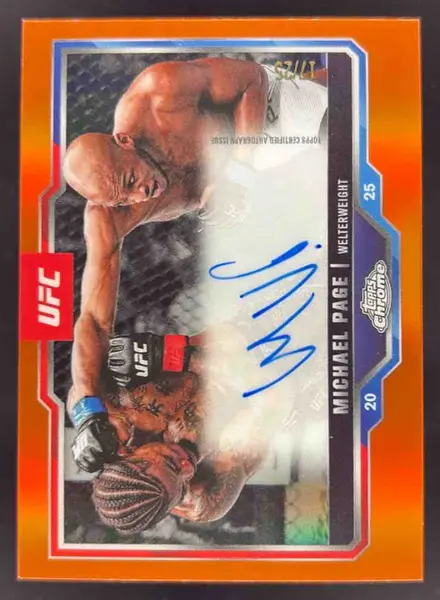 2025 Topps UFC Chrome Veteran Orange Refractor #CVA-MP Michael Page ...