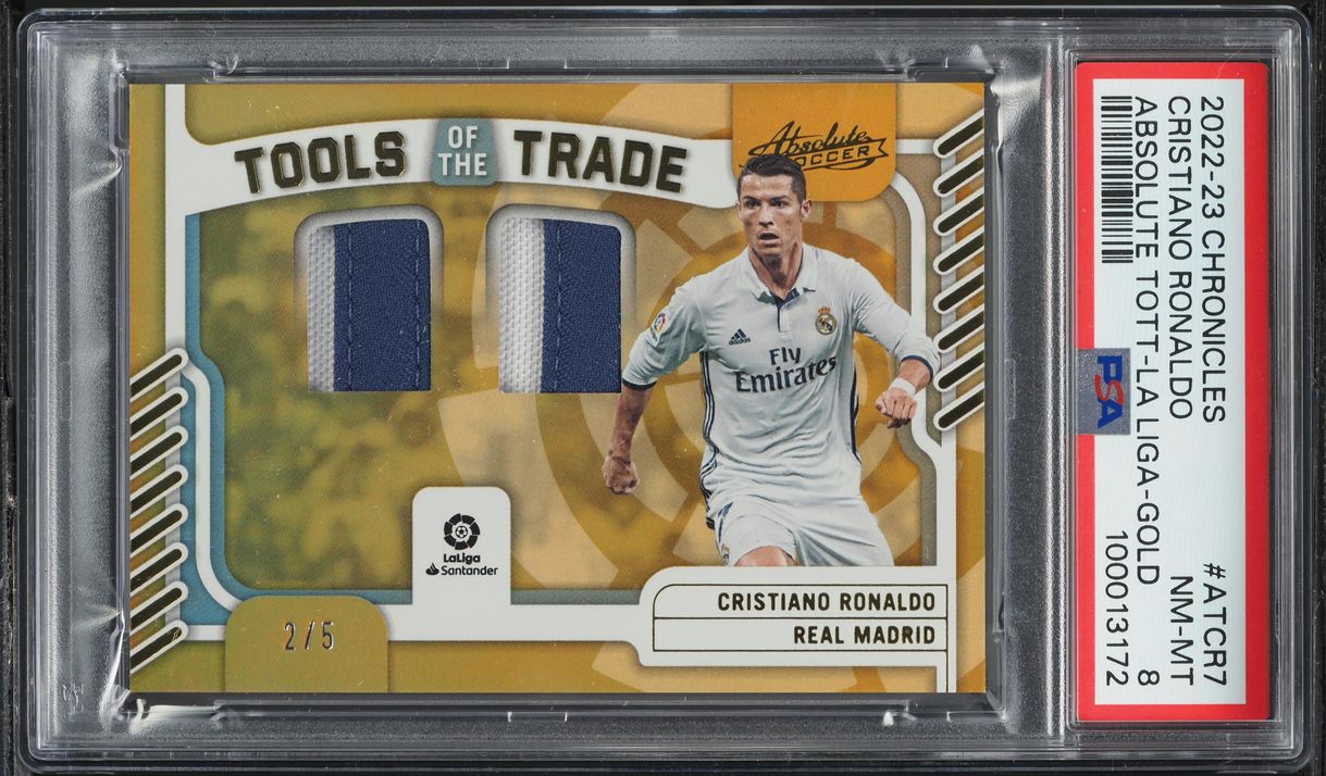 2022 Panini Chronicles Absolute TOTT Liga Gold Cristiano Ronaldo PATCH ...