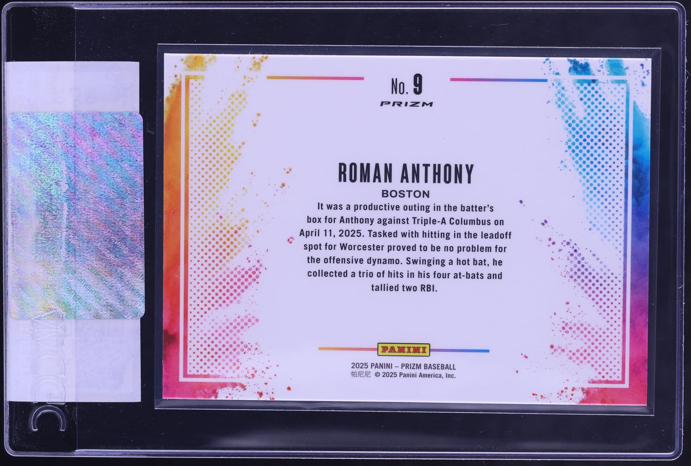 2025 Panini Prizm Color Blast Roman Anthony ROOKIE #9 CGC AUTH on ...