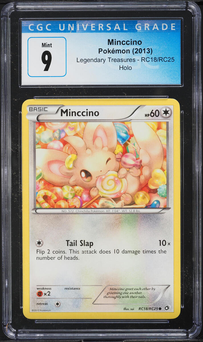 2013 Pokemon BW Legendary Treasures Radiant Collection Holo Minccino CGC 9 MINT on Fanatics Collect