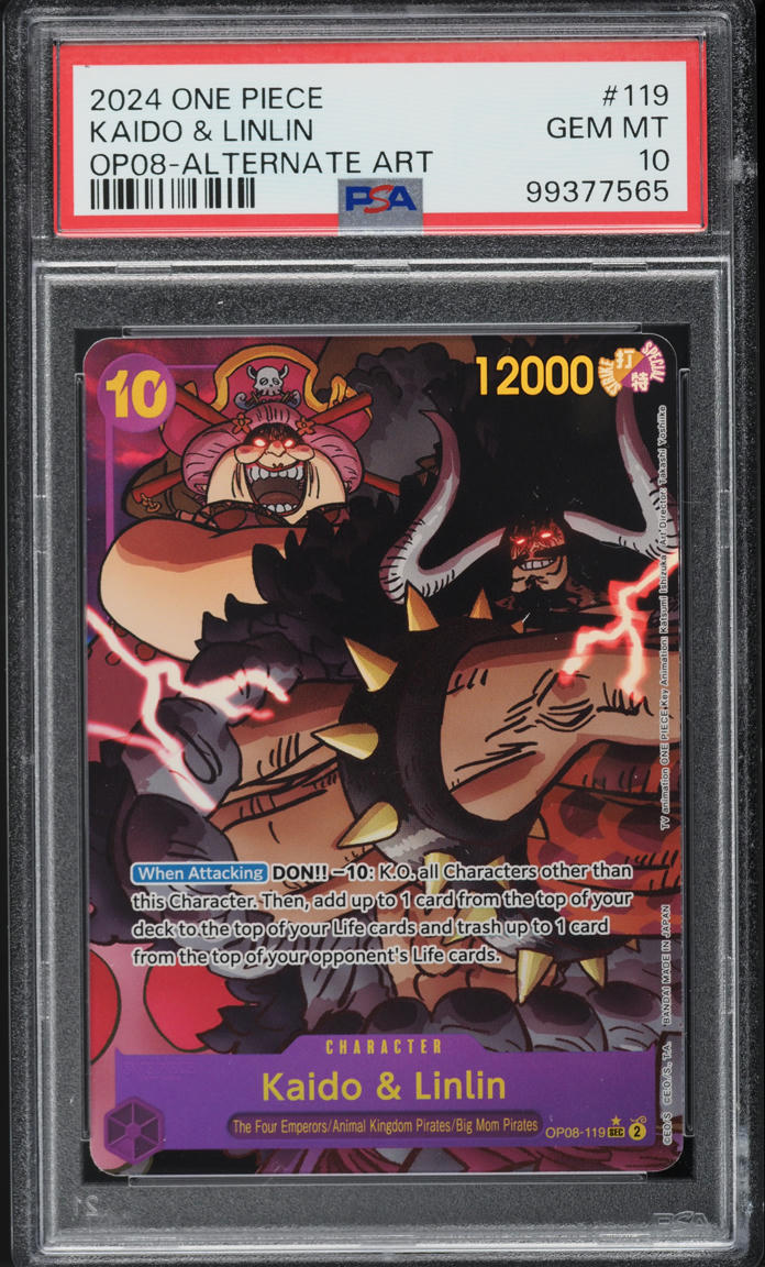 2024 One Piece Two Legends Alt Art Kaido & Linlin #OP08-119 PSA 10 GEM MINT on Fanatics Collect