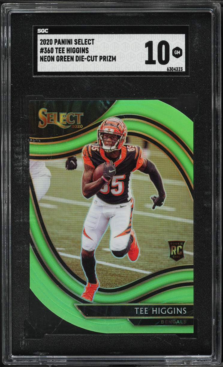 2020 Select Field Level Neon Green Prizm Die-Cut Tee Higgins ROOKIE ...