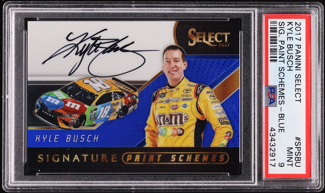 2017 Select Signature Paint Schemes Blue Kyle Busch AUTO /50 #SPS-BU ...