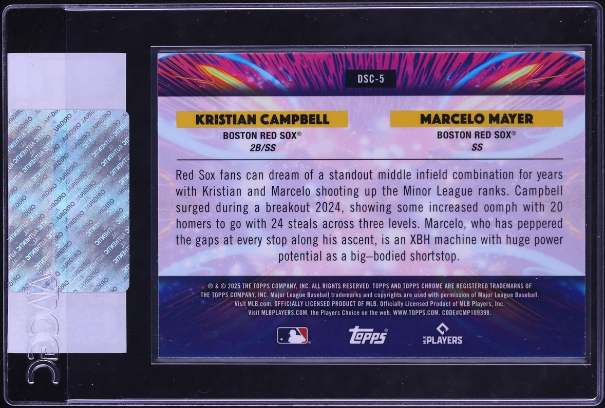 2025 Topps Chrome Cosmic Star Clusters Kristian Campbell & Marcelo ...