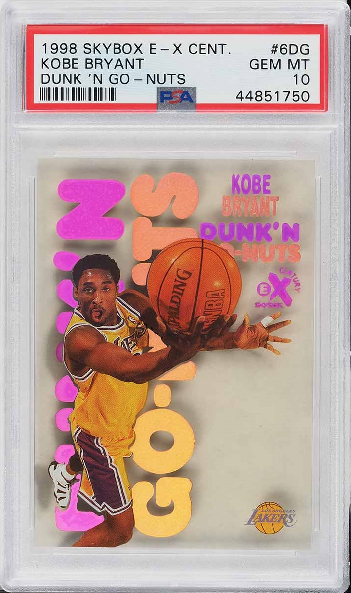 1998 Skybox E-X Century Dunk 'N Go Nuts Kobe Bryant #6DG PSA 10 GEM ...