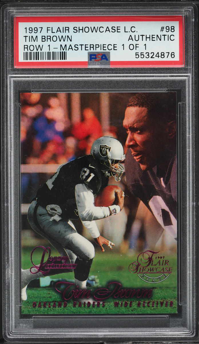 1997 Flair Showcase Legacy Collection Row 1 Tim Brown 1/1 PSA AUTH on ...