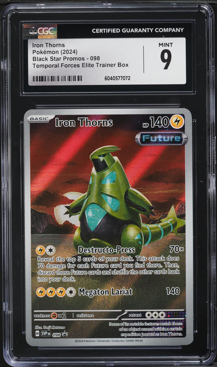 2024 Pokemon SV Black Star Promo Temporal Forces ETB Iron Thorns #98 ...