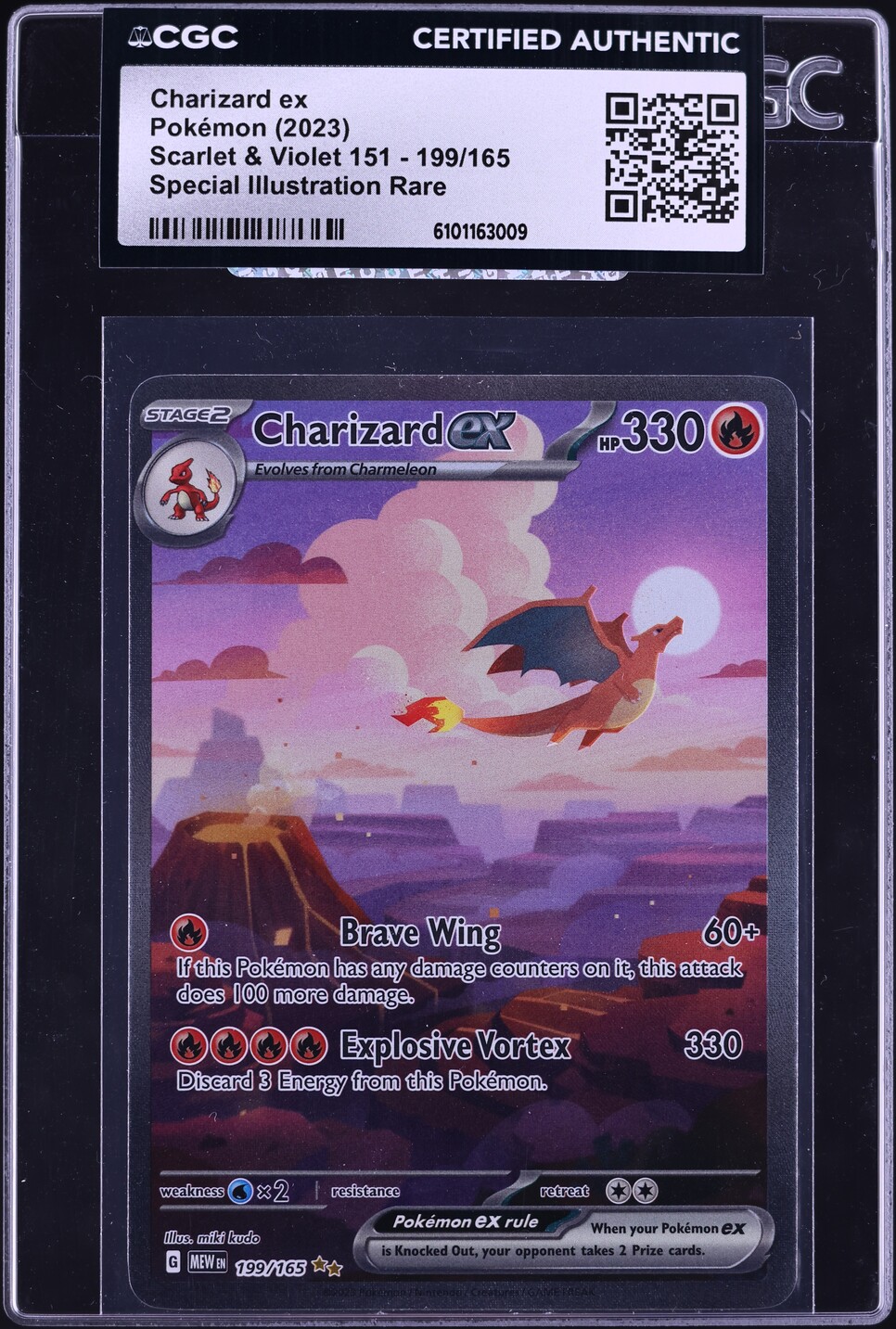 2023 Pokemon Scarlet & Violet 151 SIR Charizard ex #199 CGC AUTH on ...