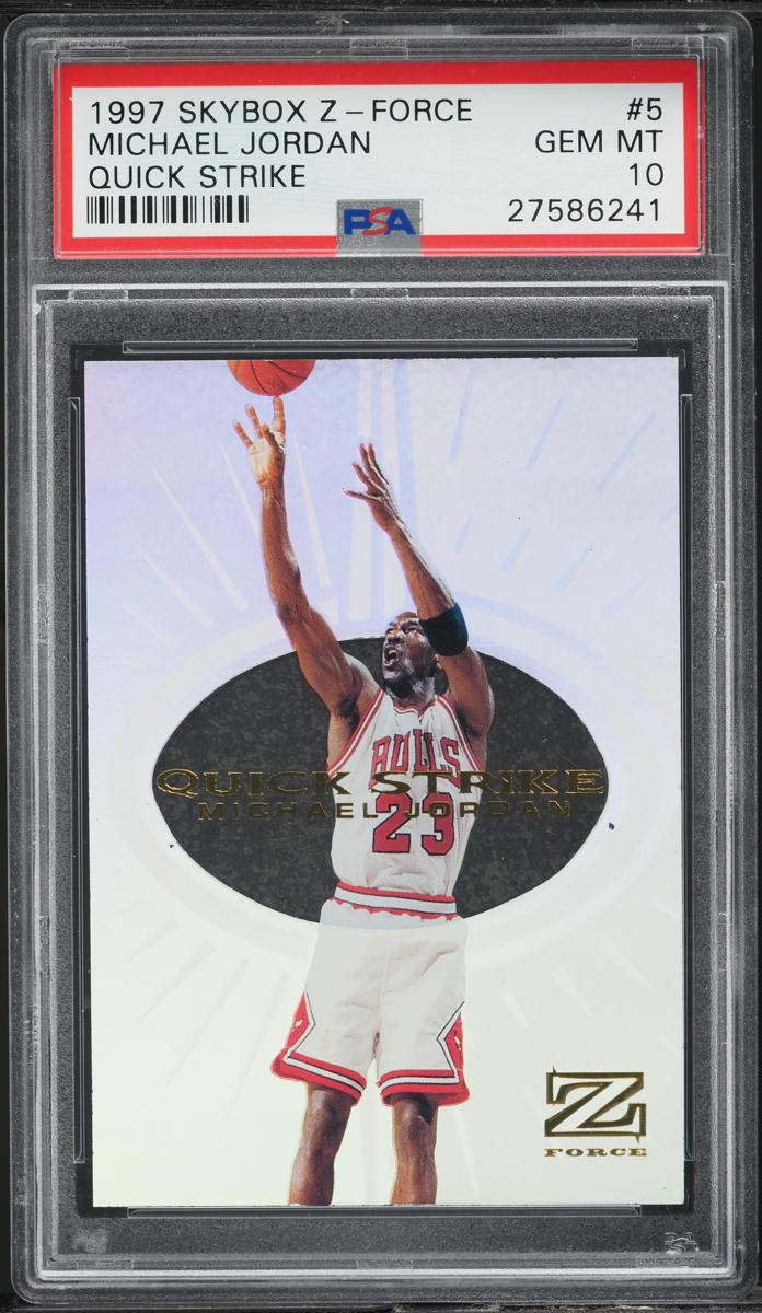 1997 Skybox Z-Force Quick Strike Michael Jordan #5 PSA 10 GEM MINT on Fanatics Collect
