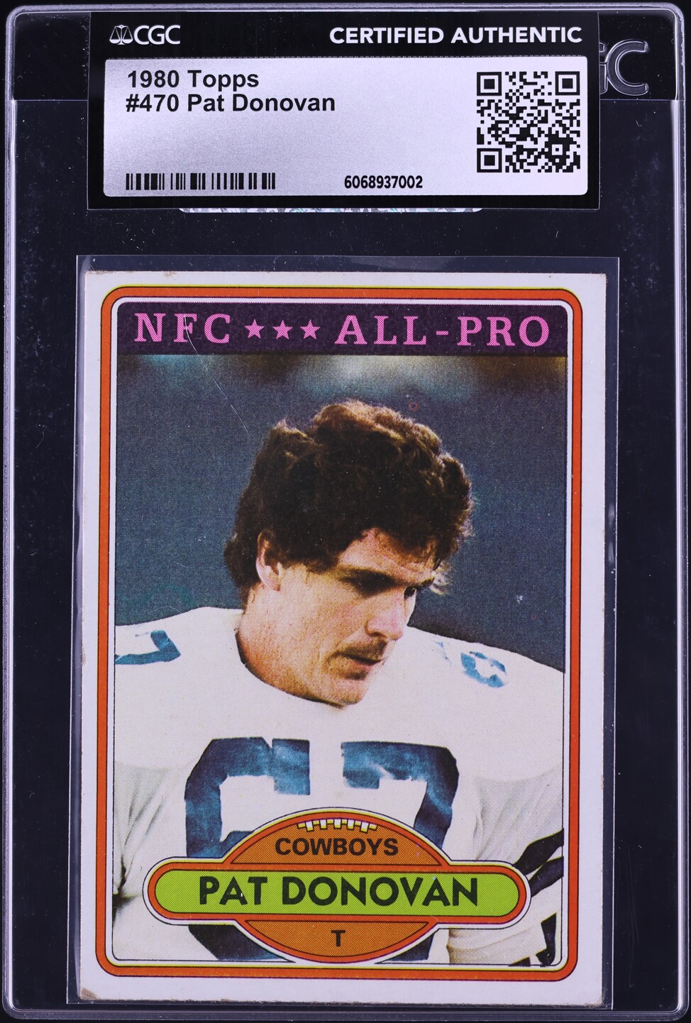 1980 Topps Football Pat Donovan #470 CGC AUTH on Fanatics Collect