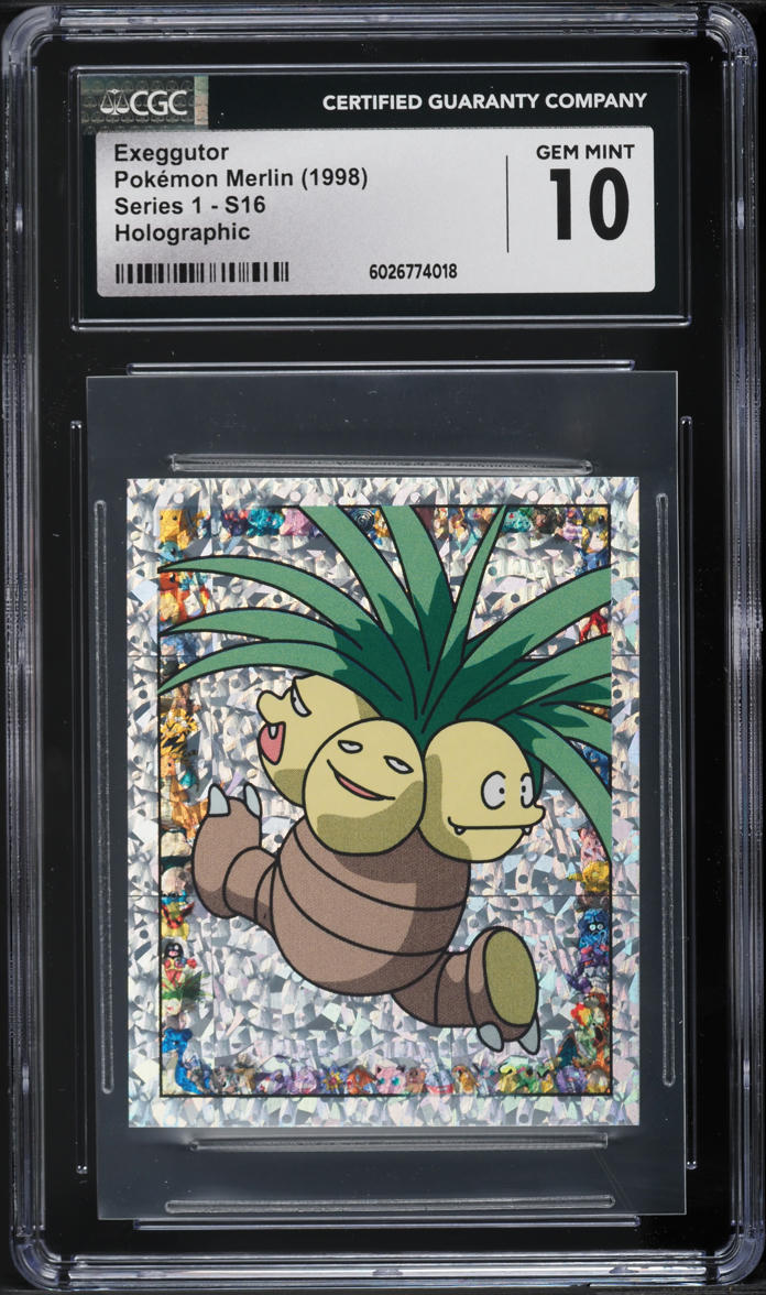 1998 Pokemon Merlin Stickers Series 1 Prism Exeggutor #S16 CGC 10 GEM ...