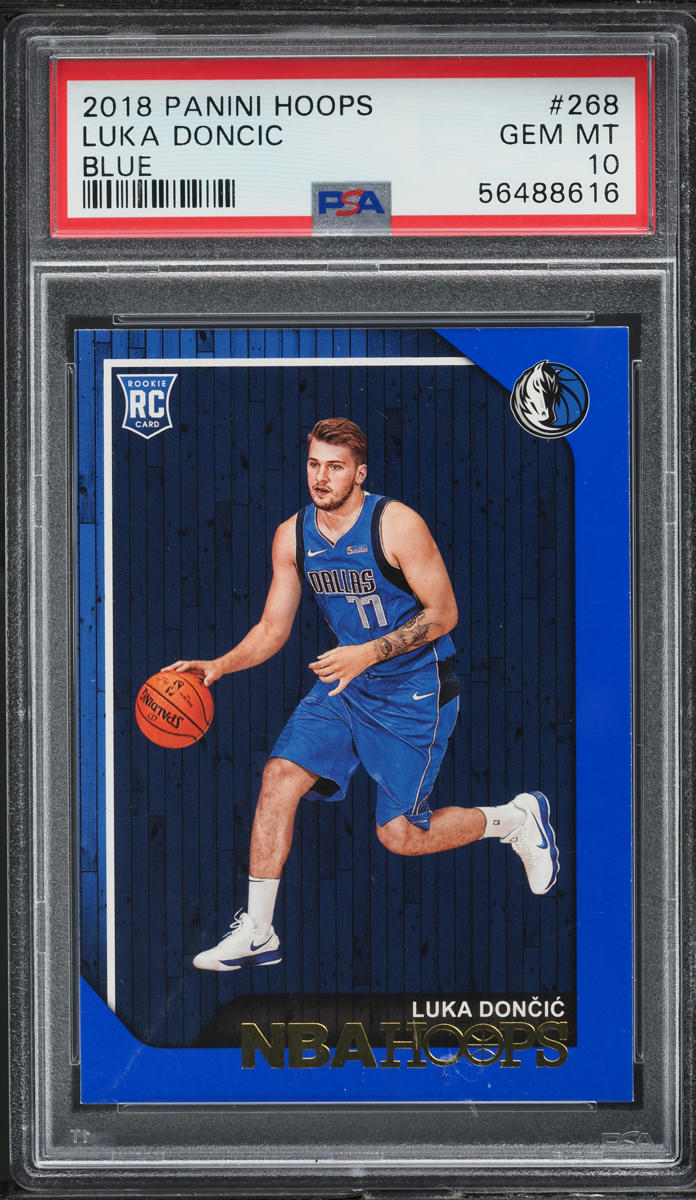 2018 Hoops Blue Luka Doncic ROOKIE #268 PSA 10 GEM MINT on Fanatics Collect