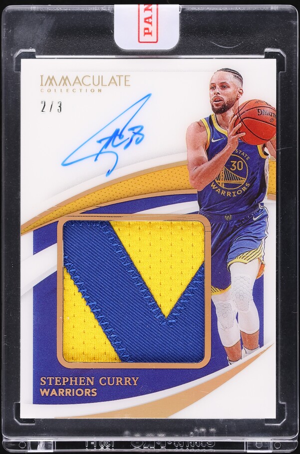 2020 Immaculate Collection Premium Gold Stephen Curry PATCH AUTO /3 # ...